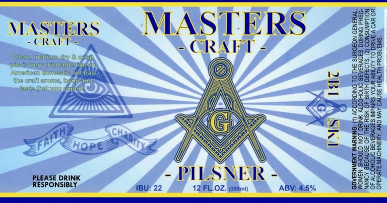 RavenBeer Unveils Masters Craft Pilsner, a Masonic Beer - The Beer ...