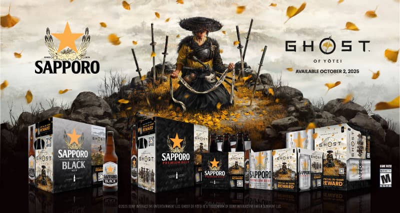 Sapporo & Ghost of Yōtei Partner on Limited-Edition Beer